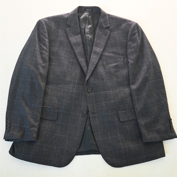 Pronto Uomo | Suits & Blazers | Pronto Uomo 46s Blue Windowpane Wool ...